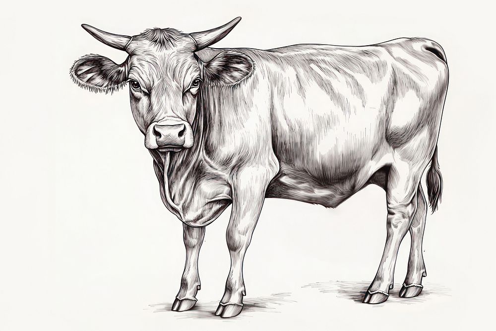 Cow art livestock drawing | Free Photo Illustration - rawpixel