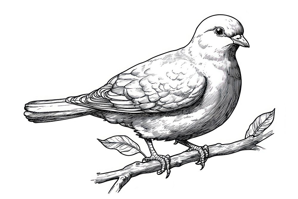 Dove art drawing sketch. | Free Photo Illustration - rawpixel