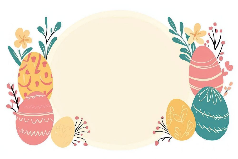 Easter-themed frame eggs illustration decoration. | Free Photo ...