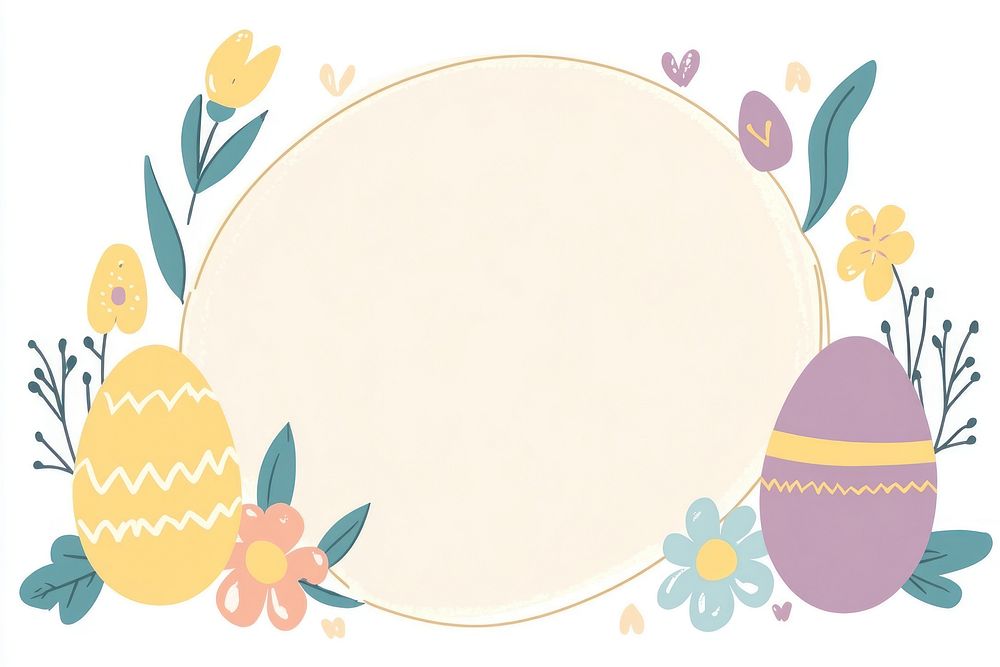 Easter-themed frame eggs illustration decoration. | Free Photo ...