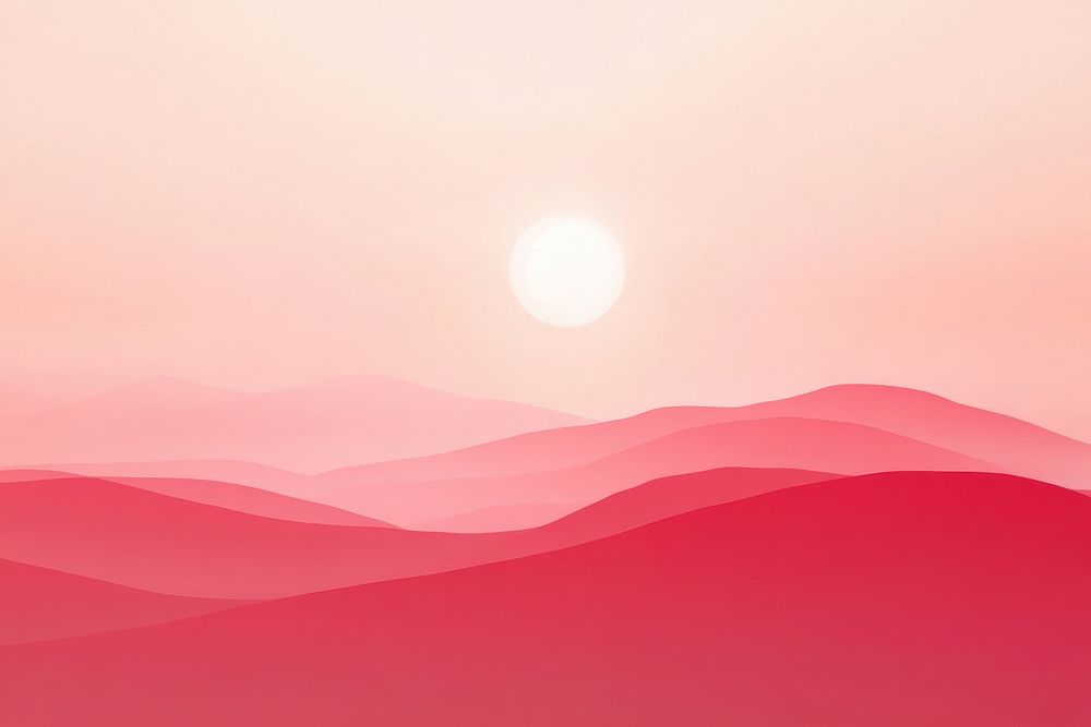 Red gradient background minimalist sunset | Free Photo Illustration ...