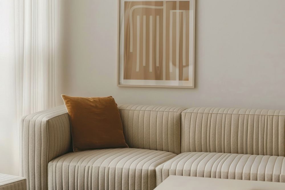 Minimal sofa room cushion architecture. | Free Photo - rawpixel