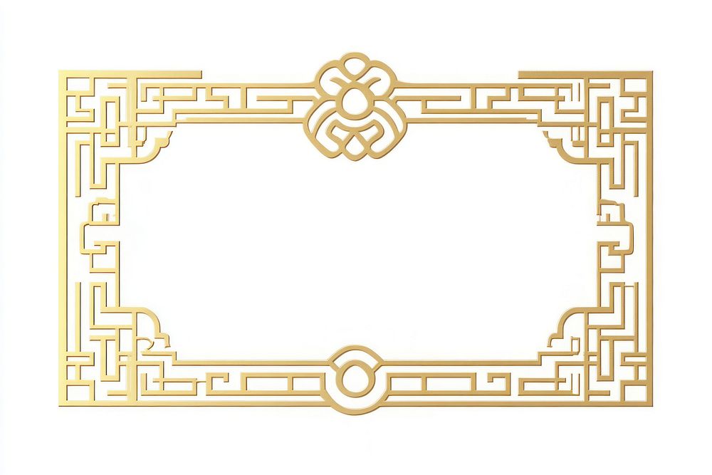 Chinese golden border design frame | Free Photo Illustration - rawpixel
