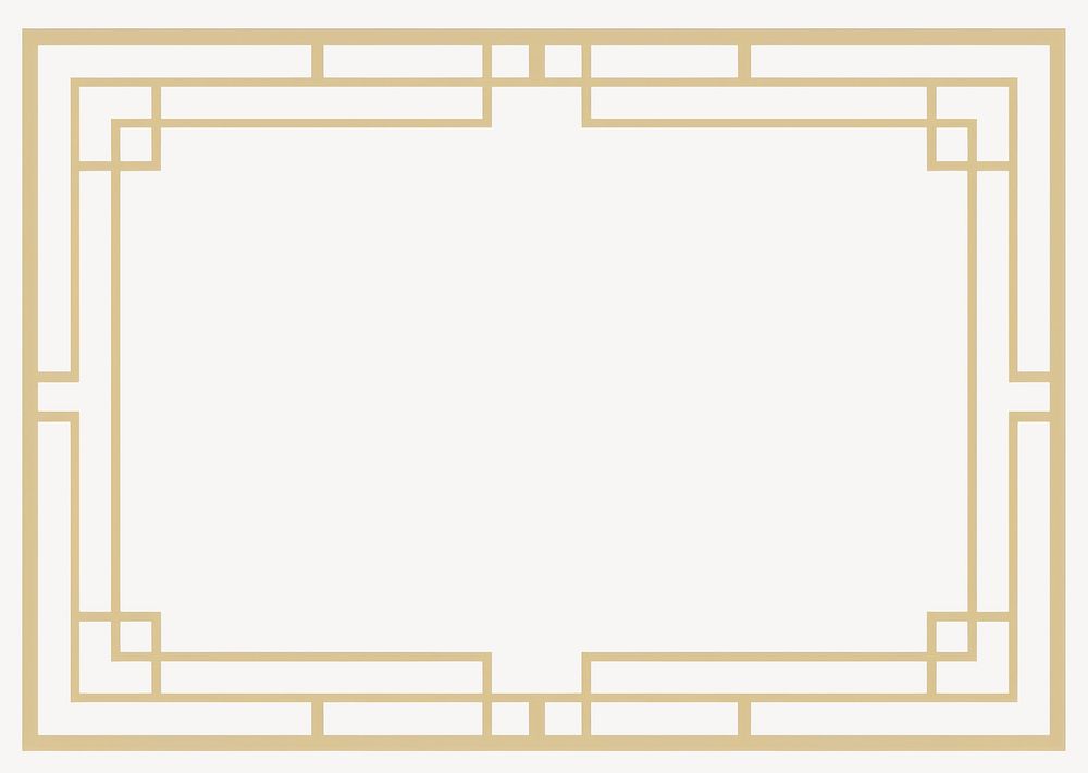 Chinese golden border illustration minimalist | Free Vector - rawpixel