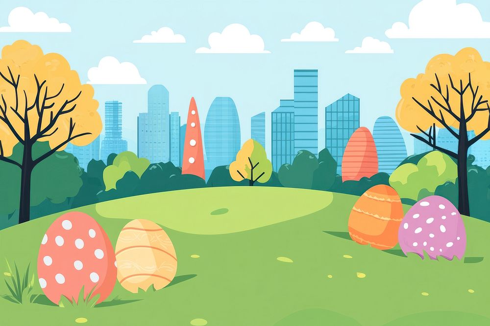 Park eggs illustration nature. | Free Photo Illustration - rawpixel