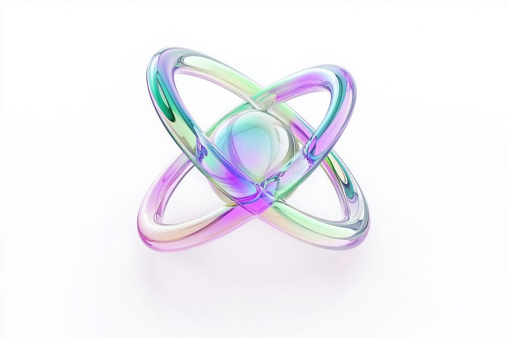 Y2k chrome science atom illustration | Free Photo Illustration - rawpixel