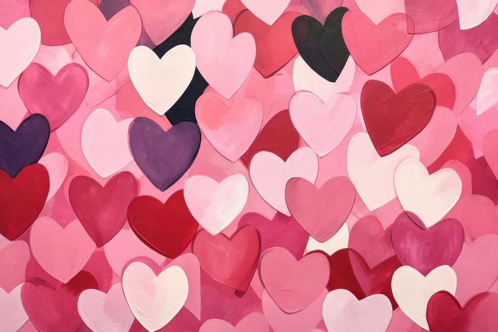 Y2K pink hearts abstract valentine's | Free Photo Illustration - rawpixel