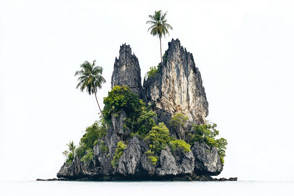Tall tropical rocky mountain island | Free Photo - rawpixel