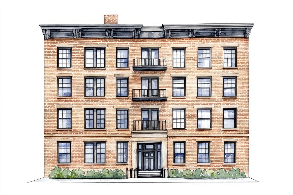 Brooklyn brick apartment building architecture | Free Photo ...