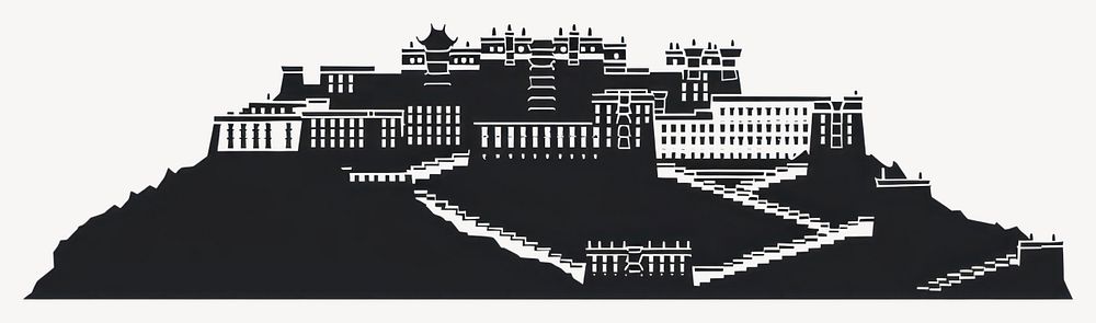 Architecture illustration silhouette palace vector | Free Vector - rawpixel