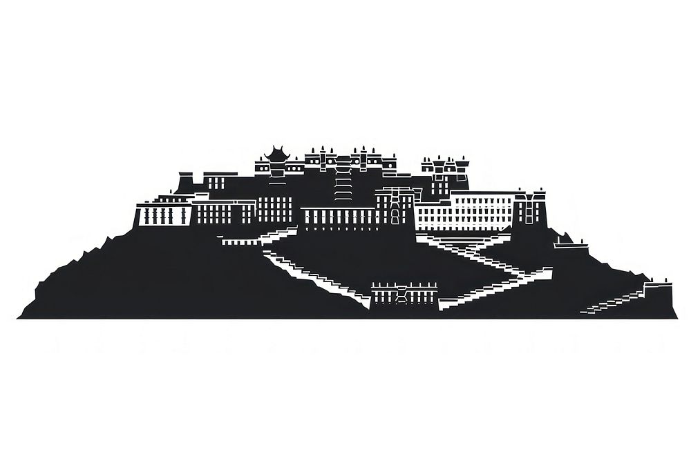 Architecture illustration silhouette palace. | Free Photo Illustration ...