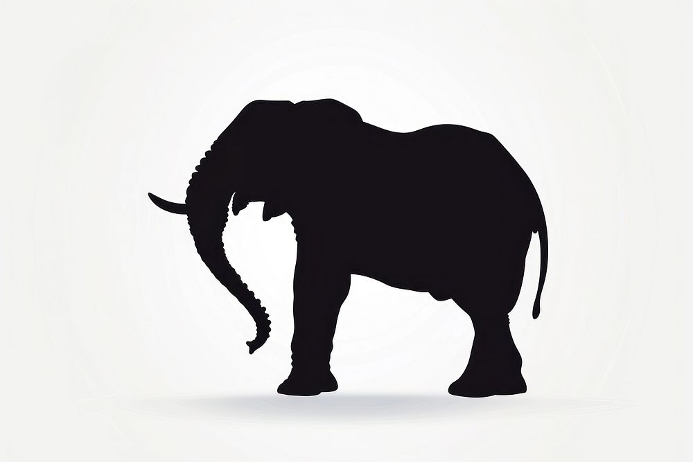 Elephant standing howling silhouette elephant | Free Photo Illustration ...