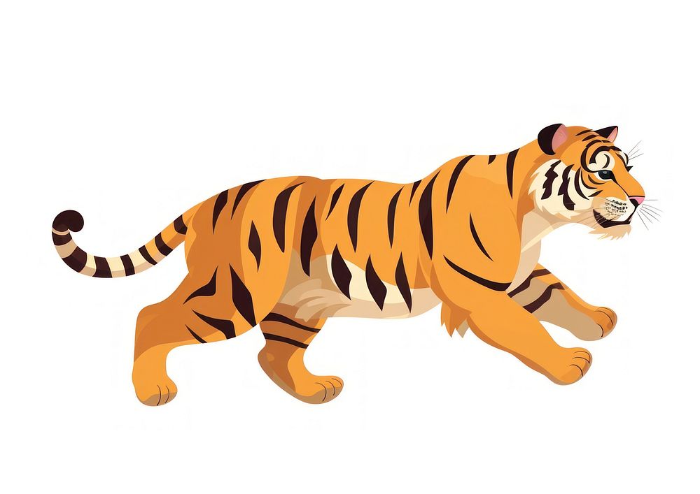 Tiger running tiger illustration animal. | Free Photo Illustration ...