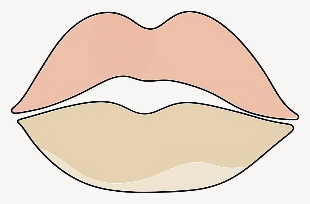 Abstract lip line art lips | Free Vector - rawpixel