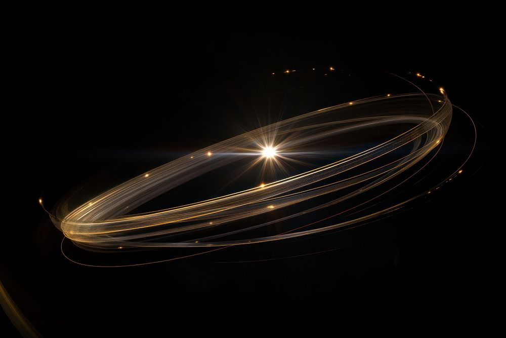 Curved golden line light abstract | Free Photo Illustration - rawpixel