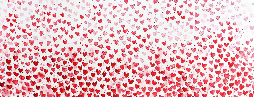 Hand-painted hearts pattern valentine's background. | Free Photo ...