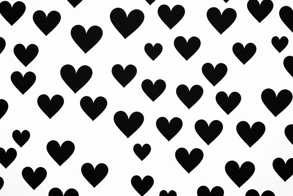 Graphic heart pattern background black | Free Photo Illustration - rawpixel