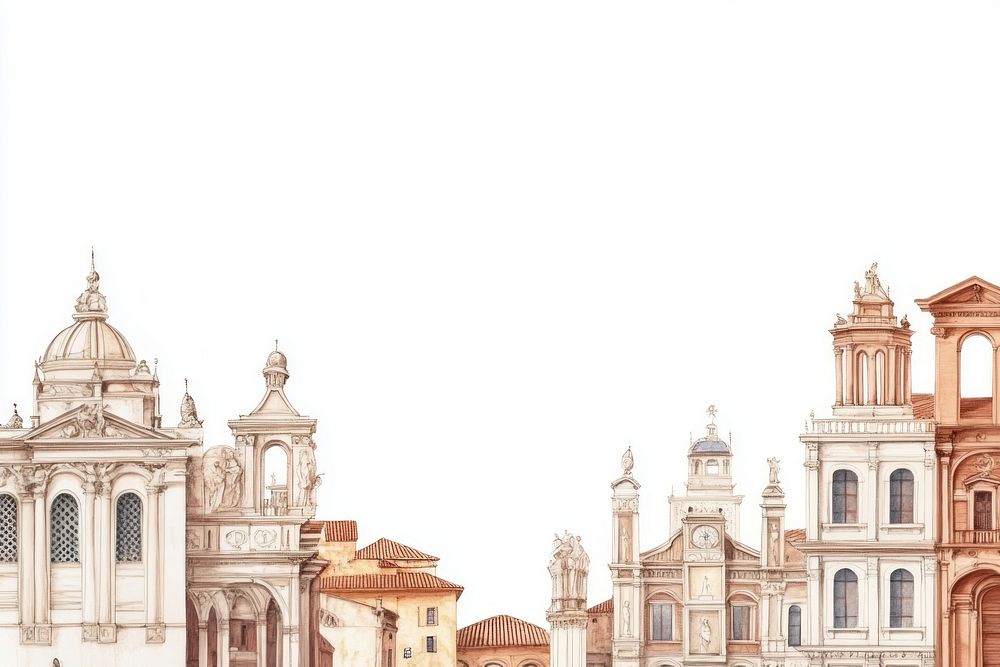 Renaissance architecture drawing buildings art. | Free Photo ...