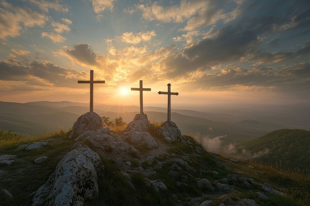 Crucifix Jesus Christ cross landscape | Free Photo - rawpixel
