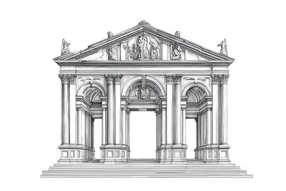 Wall drawing architectural architecture. | Free Photo Illustration ...