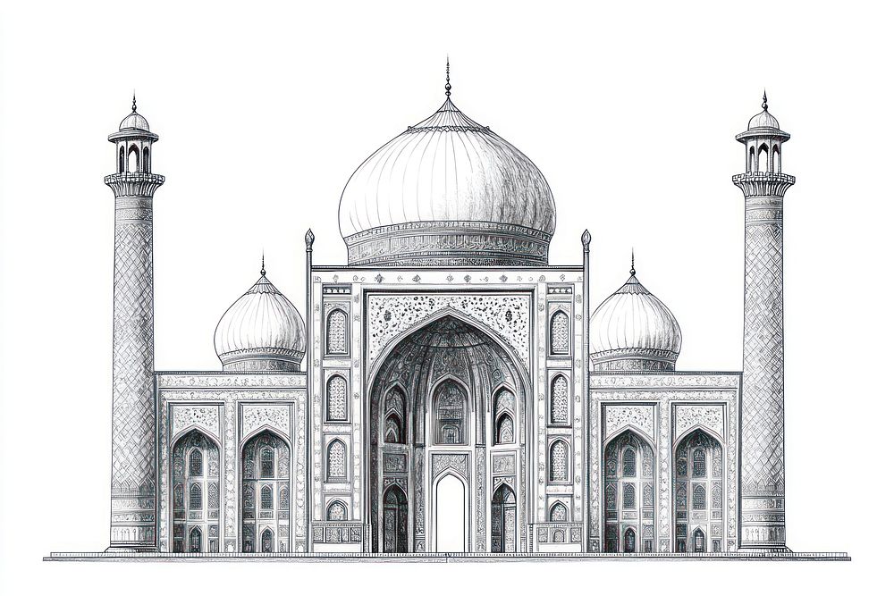 Islamic architecture drawing art architectural. | Free Photo ...