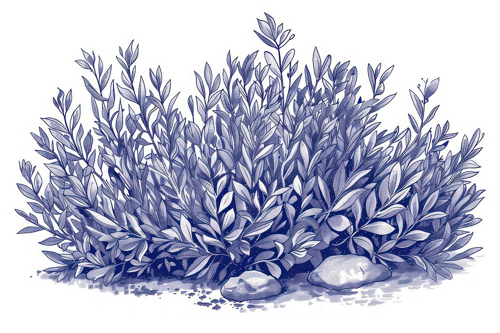 Bush illustration drawing plants. | Free Photo Illustration - rawpixel