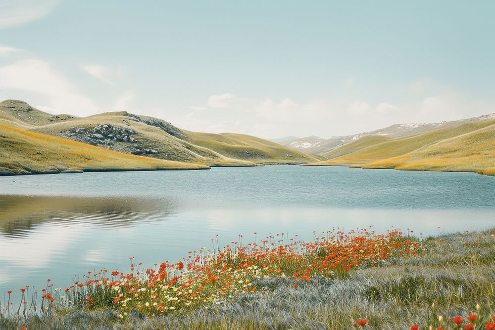 Lake border landscape outdoors nature. | Free Photo - rawpixel