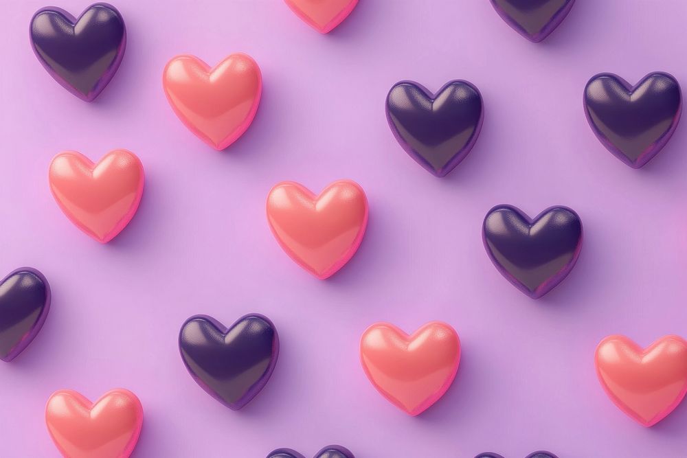 Purple heart shapes illustration background | Free Photo Illustration ...