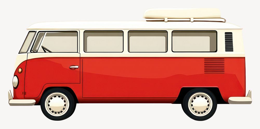 Mini bus illustration vehicle van | Free Vector - rawpixel