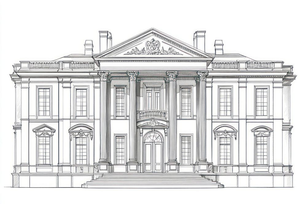 Georgian Architecture architecture drawing art. | Free Photo ...