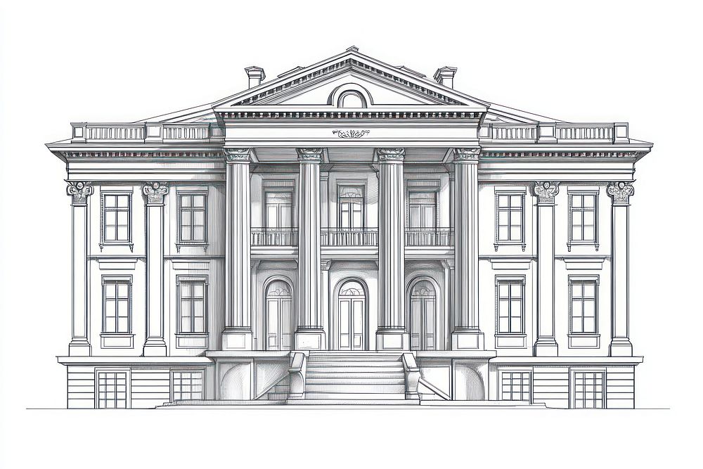 Georgian Architecture architecture drawing art. | Free Photo ...