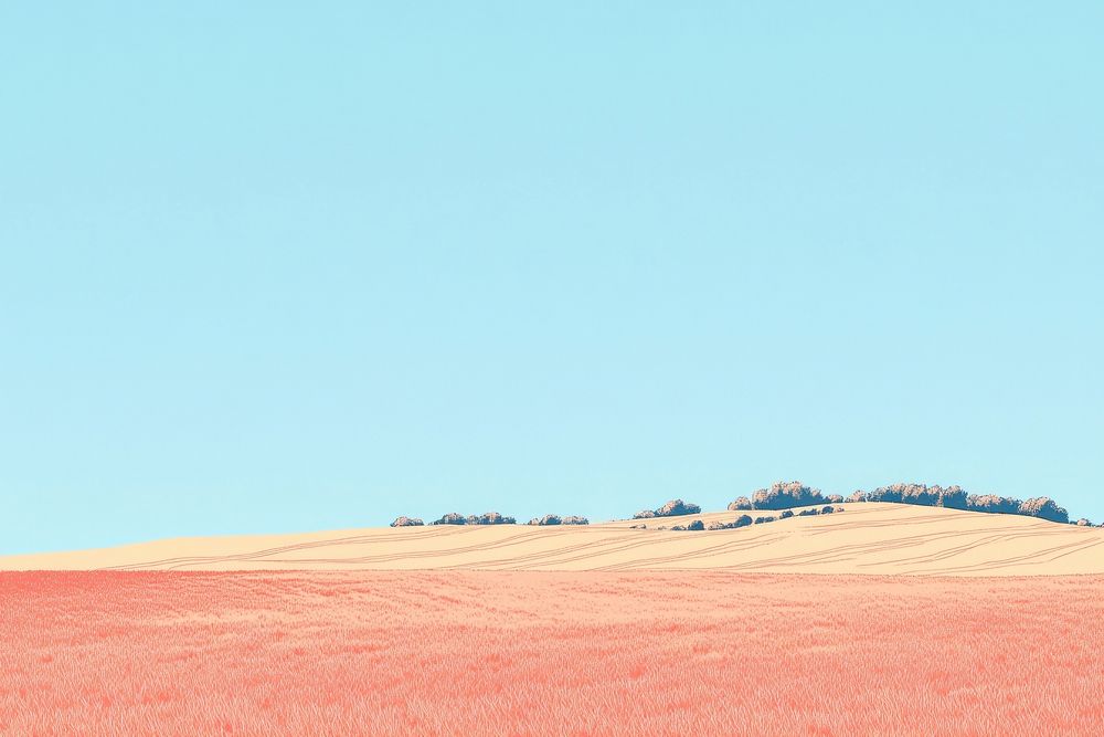 Sunny farm fields sky nature | Free Photo Illustration - rawpixel