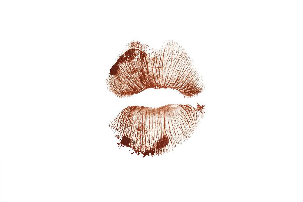 Kiss mark print illustration mustache. | Free Photo Illustration - rawpixel