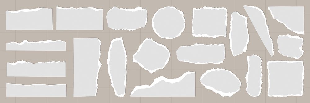 Collection torn paper edges, ripped | Free Vector - rawpixel