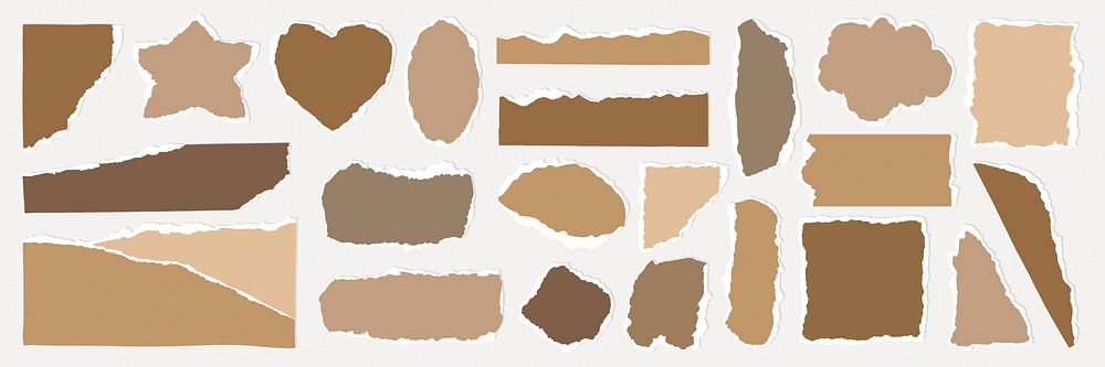 collection torn paper shapes various | Free Vector - rawpixel