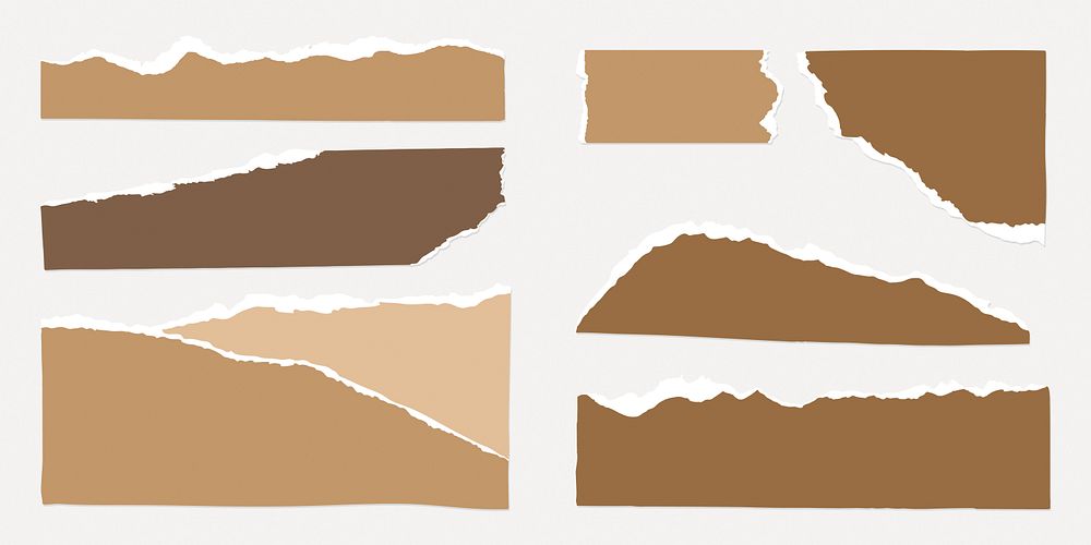 Set torn paper strips various | Free Vector - rawpixel