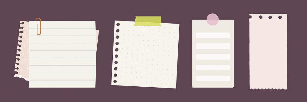 Illustration various paper notes: torn | Free Vector - rawpixel