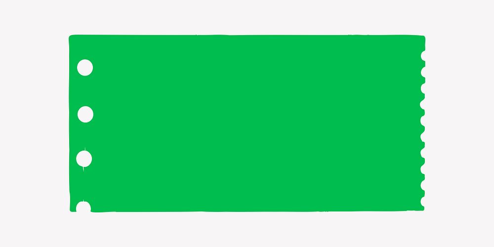 Green ticket perforated edges vector | Free Vector - rawpixel