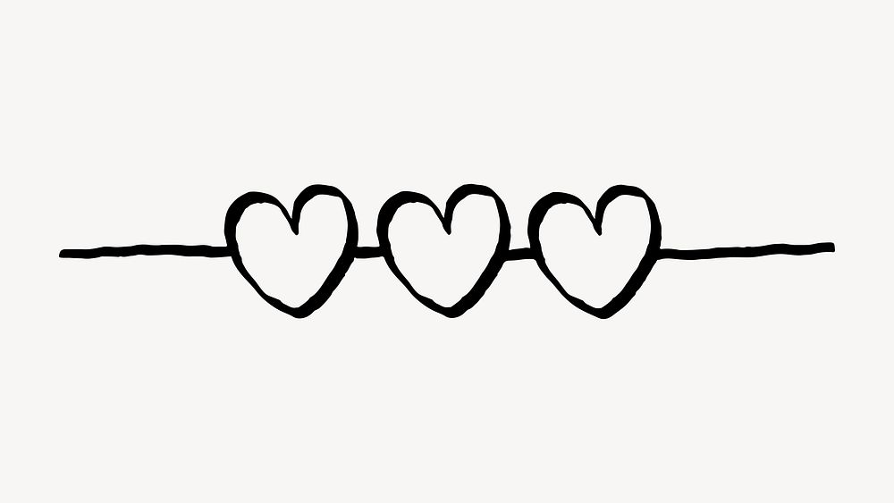 Simple heart line art illustration, | Free Photo Illustration - rawpixel