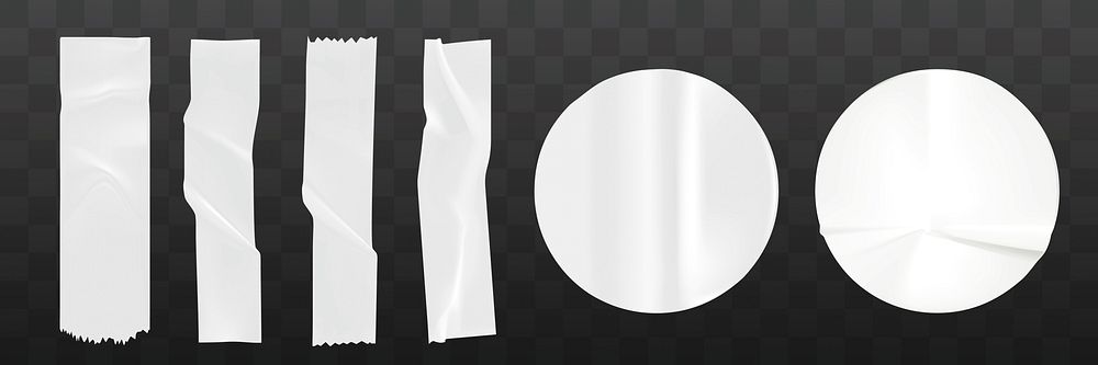 Set white adhesive tapes, featuring | Free Vector - rawpixel