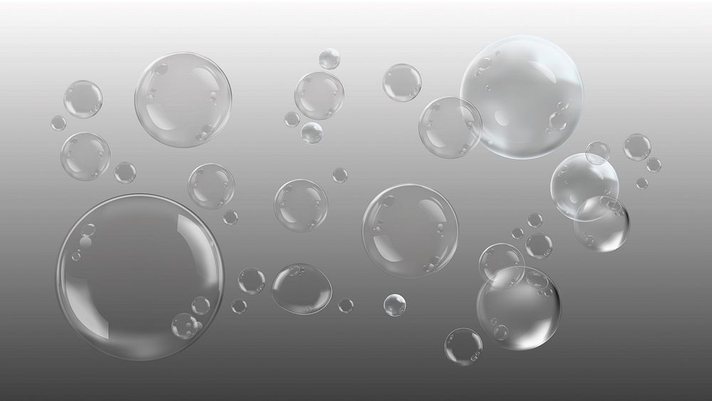 Floating transparent bubbles gray background. | Free Vector - rawpixel