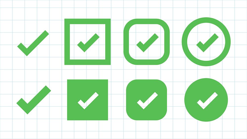 Set green check marks various | Free Vector - rawpixel
