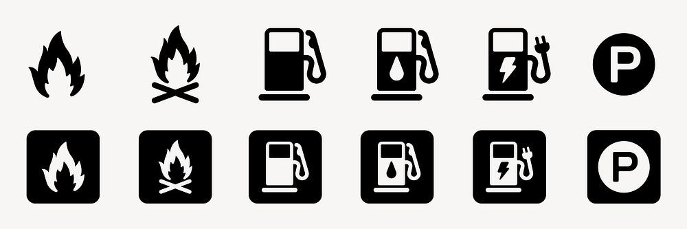 Set fuel and energy icons. | Premium Vector - rawpixel