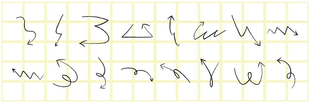 Handwriting grid paper, featuring arrows | Premium Vector - rawpixel