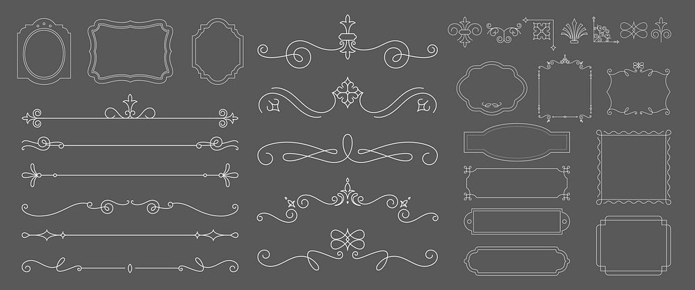 Elegant decorative frames borders various | Free Vector - rawpixel