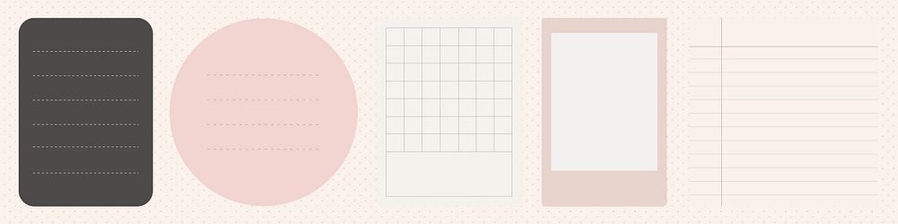 Set five minimalistic note templates. | Free Vector - rawpixel