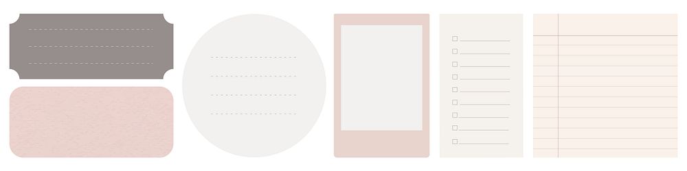 Minimalist stationery set labels, notepads, | Free Vector - rawpixel