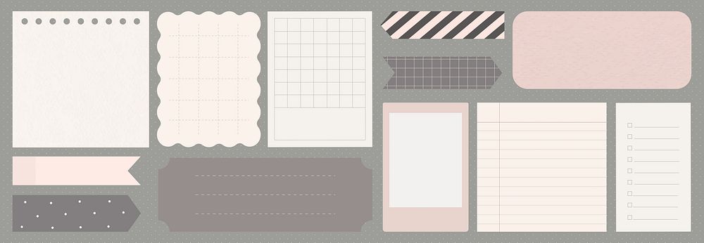 collection pastel paper notes and | Free Vector - rawpixel