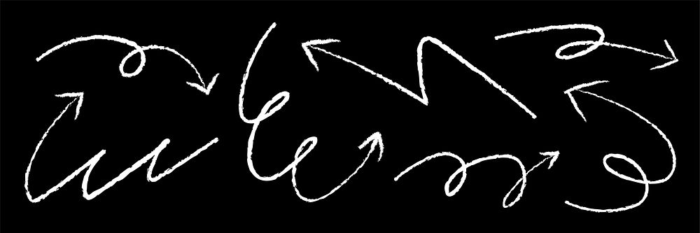 White chalk arrows blackboard. Arrows | Free Vector - rawpixel