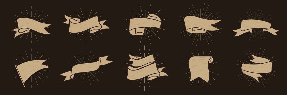 Set vintage banners rustic design. | Free Vector - rawpixel